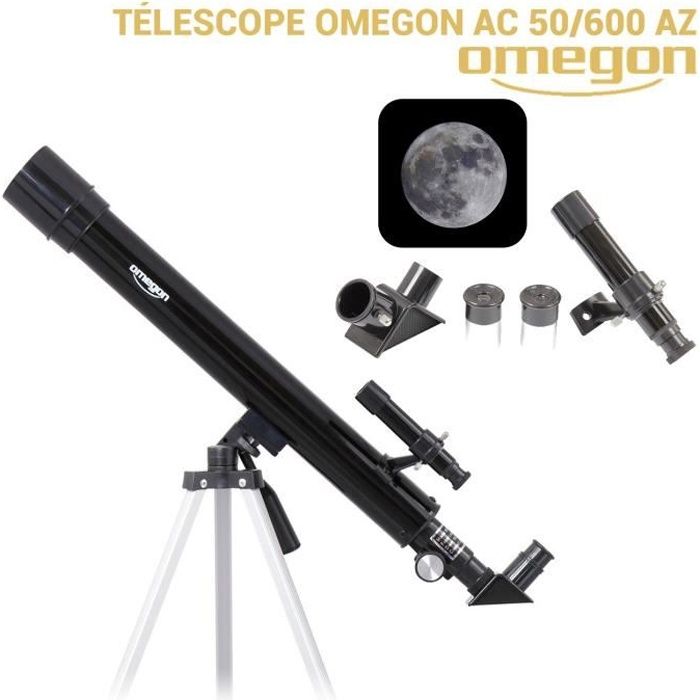 Télescope Omegon AC 50/600 AZ + Monture azimutale + trépied alu ...