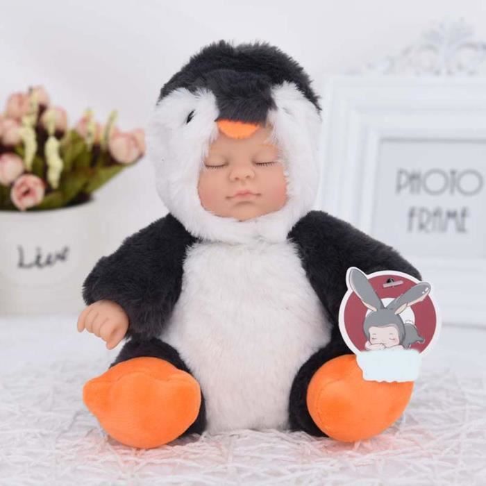Bébé endormi Mini Poupée Pingouin poupée pour enfants - 15cm gris - Cdiscount Jeux - Jouets