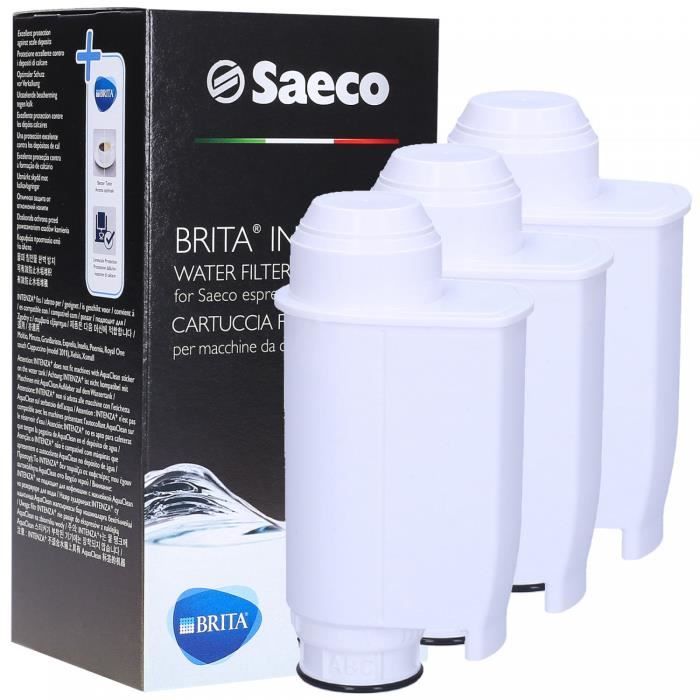 Lot de 3 cartouches filtrantes SAECO Intenza+ avec technologie BRITA ...