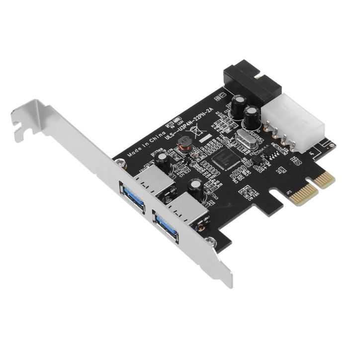 USB 3.0 Carte d'extension a 2 ports Connecteur IDE a bas profil 19 ...