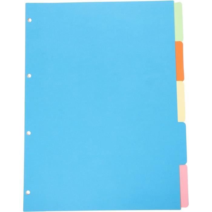 Séparateurs de Classeur à Onglets A4 : 10 Séparateurs de Classeur en ...