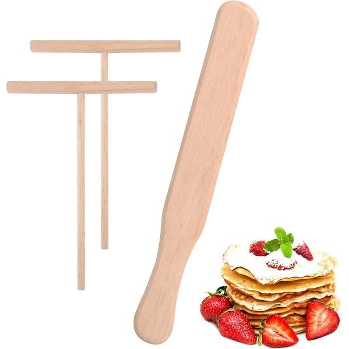 Épandeur de Crêpes Rateau à Crêpes avec Spatule Crêpe Bois Ustensiles ...
