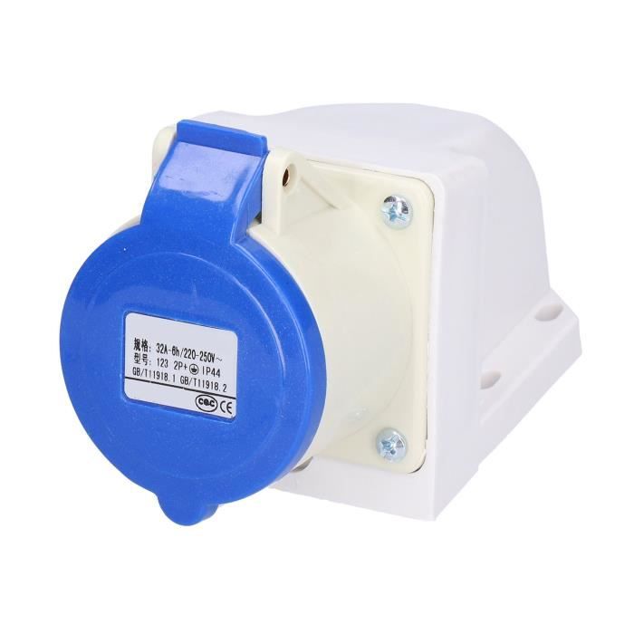 Tbest 3 Pin Circular Plug, Industrial Connector Socket 2P+E for Outdoor ...