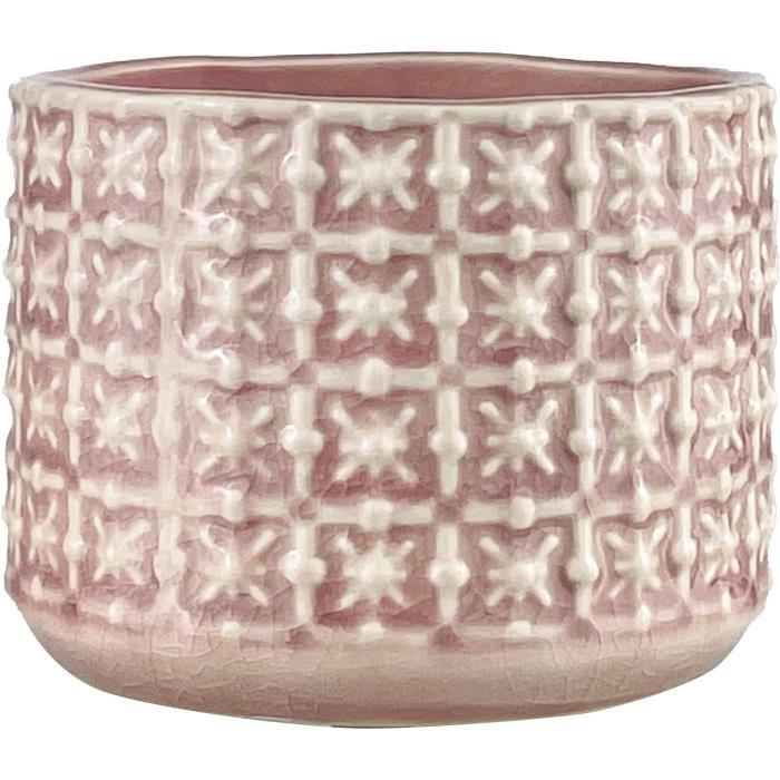 Pot de fleur décoratif - Nordring Cross - Rose - Céramique - 10cm Ø ...