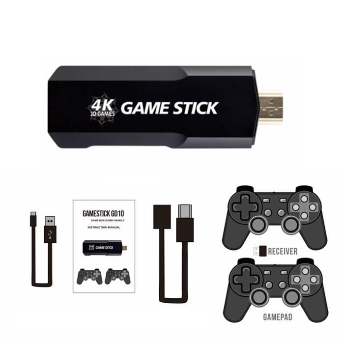 Mini console de jeu vidéo 4K HD pour PSP-PS1-MAME-FC-128GB - Noir ...