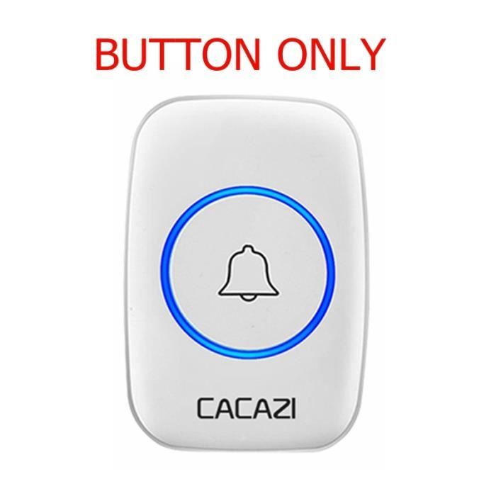 SONNETTE,white button-EU--CACAZI — Sonnette porte intelligente avec ...