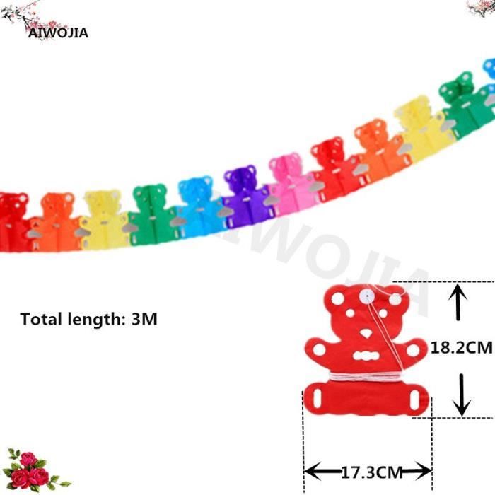 BANDEROLE,Black--Guirlandes de drapeaux en papier 3M, banderoles ...