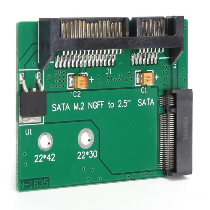 Zerone carte SSD M.2 NGFF vers SATA3 Carte adaptateur M.2 NGFF SSD vers ...