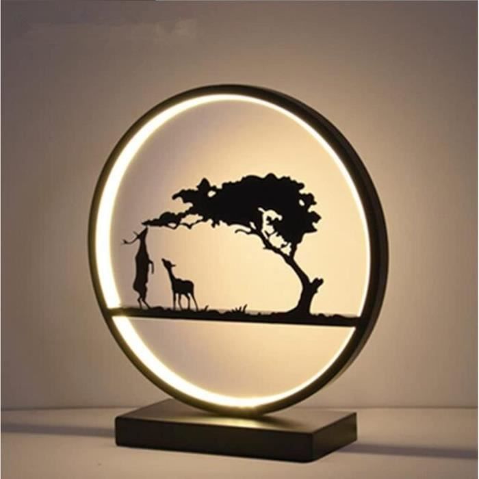 Led Cerf Lampe De Table Moderne Lampe De Chevet Lumière Chaude 3000K ...