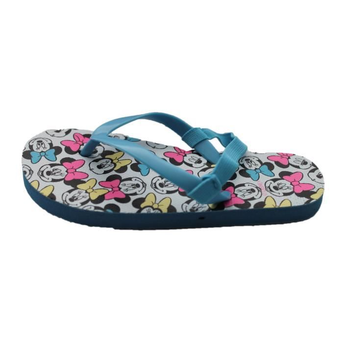 Tongs - Minnie - Bleu - Fille - Lanière bleu - Cdiscount Sport