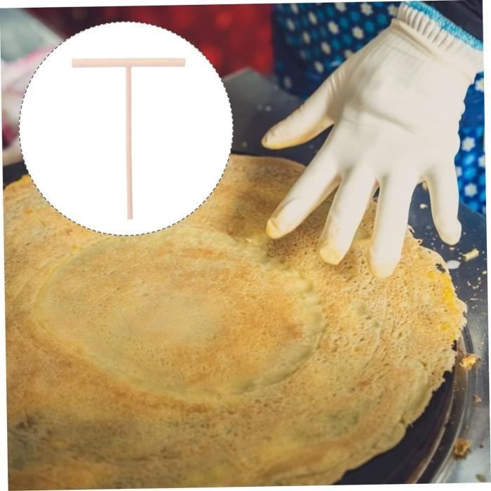 2 Pièces En Bois Épandeur Spatule à Crêpes Épandeur Roti Râteau à ...