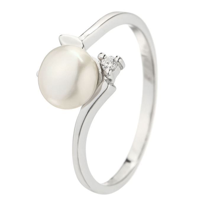 NACRE DE PERLE Bague Argent 925° et Perles Culture Blanc - Achat ...