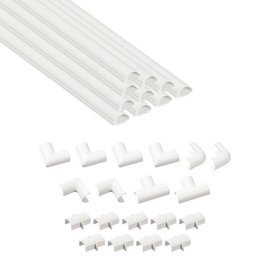 Moulure - goulotte - cache fil - plinthe - gaine range-fil - clips D ...