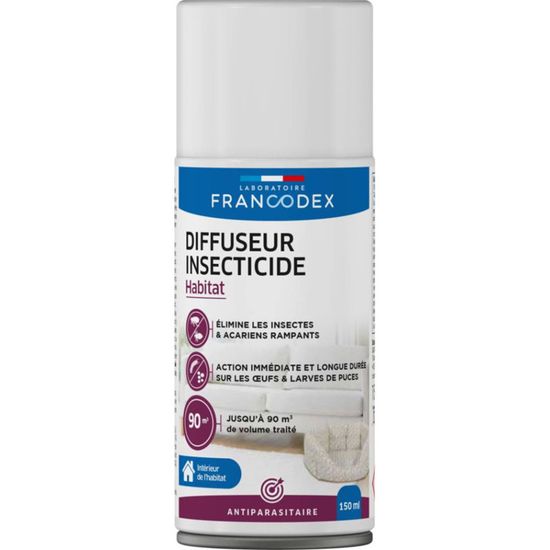 Diffuseur insecticide habitat 150ml environ 40m² de surface - Francodex ...