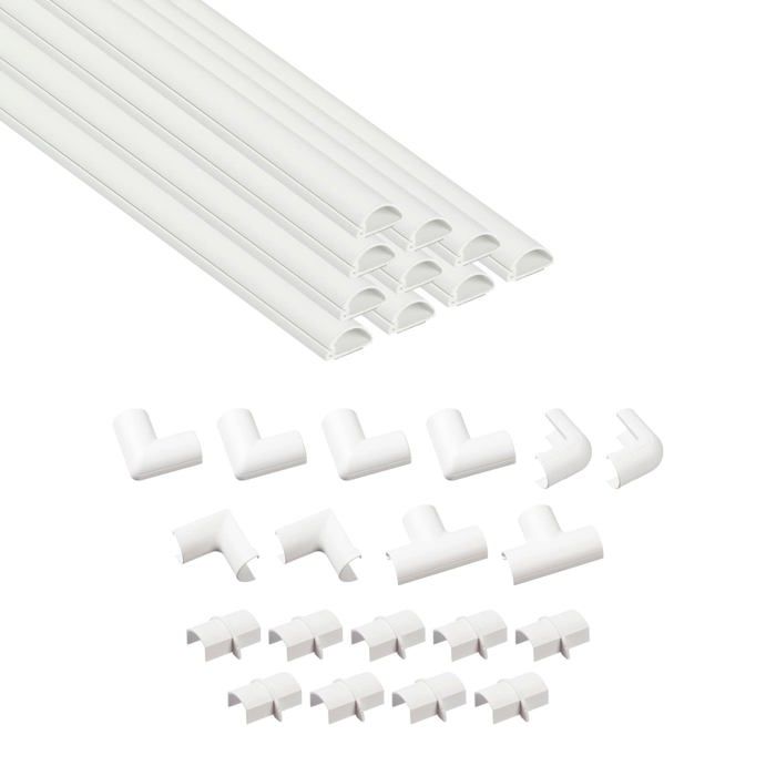 Moulure - goulotte - cache fil - plinthe - gaine range-fil - clips D ...