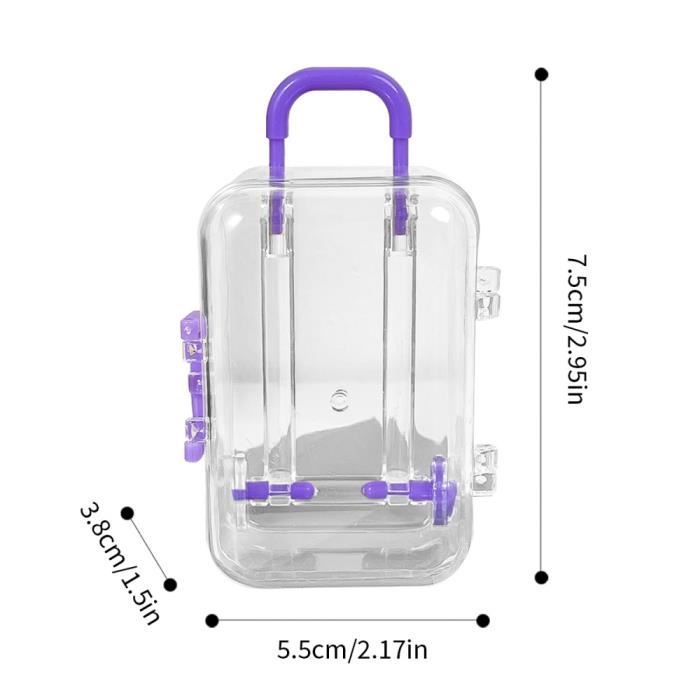 Mini valise de voyage à roulettes, boîte à bonbons, personnalisée ...