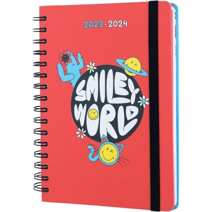 Agenda Scolaire 2023 2024 Smiley | Agenda Semainier De Août 2023 À ...