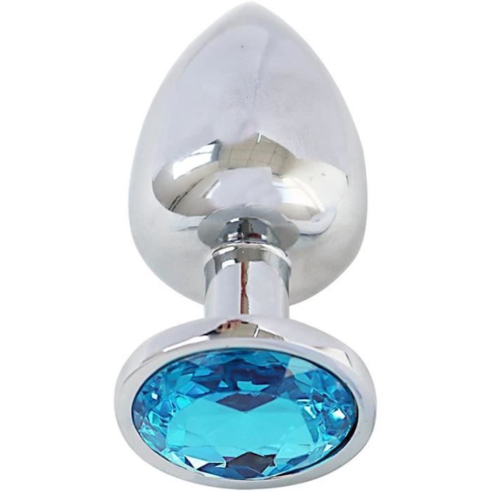 WEYE-Plug Anale Acier Base en Forme de Rond avec Diamant Plug Anale Bijoux Adulte Homme Femme ...