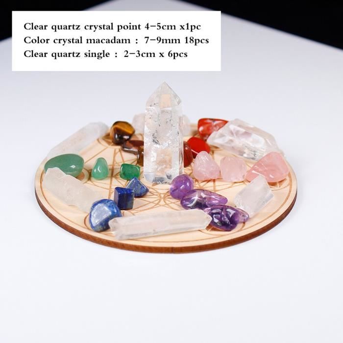 Pierres précieuses,Baguette en cristal naturel 7 Chakra Reiki Luky Yoga ...
