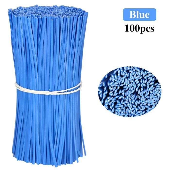 Attaches de câble de jardinage - Oblate - Bleu - 20cm - Fil de fer ...