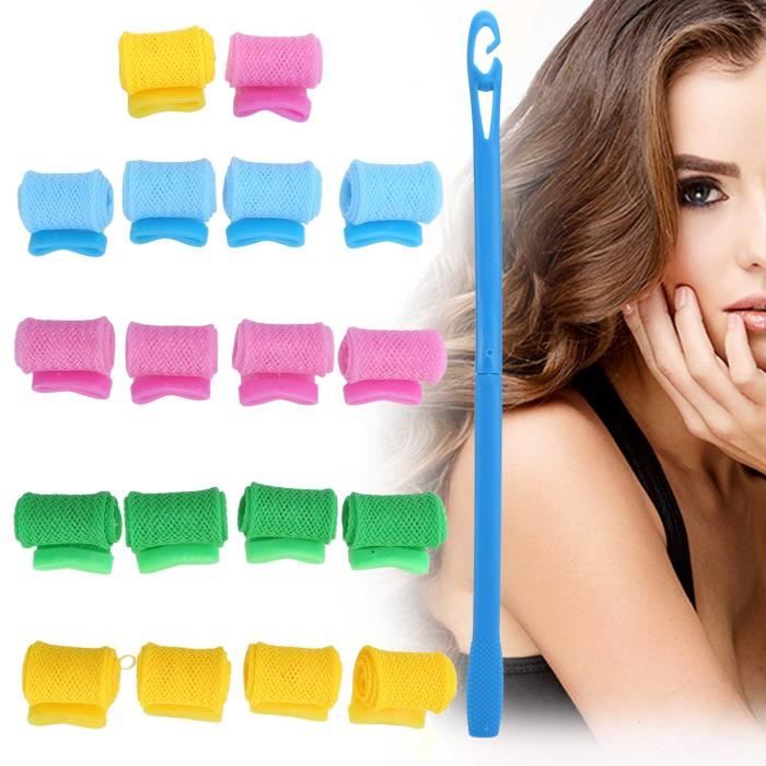NAN® Lot de 18PCS Bigoudis Manuels, Magic Curler Rouleau de Cheveux ...