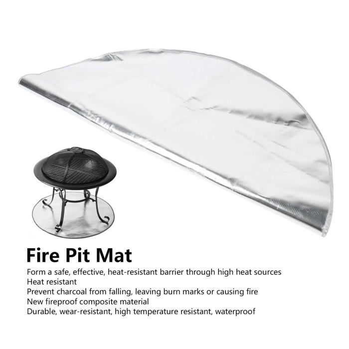 HEG Tapis de Protection pour Foyer Rond - Résistant à la Chaleur et ...