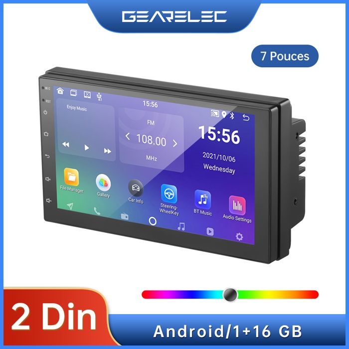 Autoradio 7 Pouces - GEARELEC - Modèle 9210S-J - Android 10.1 ...
