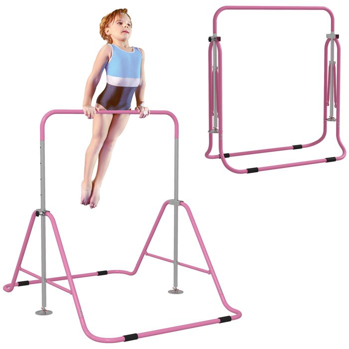 Barre fixe de gymnastique enfant - barre de gymnastique pliable hauteur ...