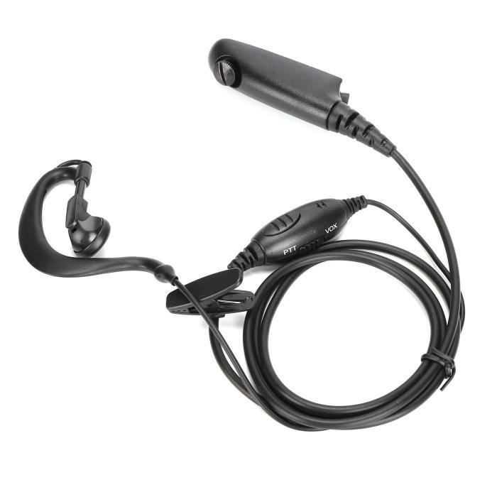 HURRISE casque radio bidirectionnel Casque talkie-walkie avec micro PTT ...