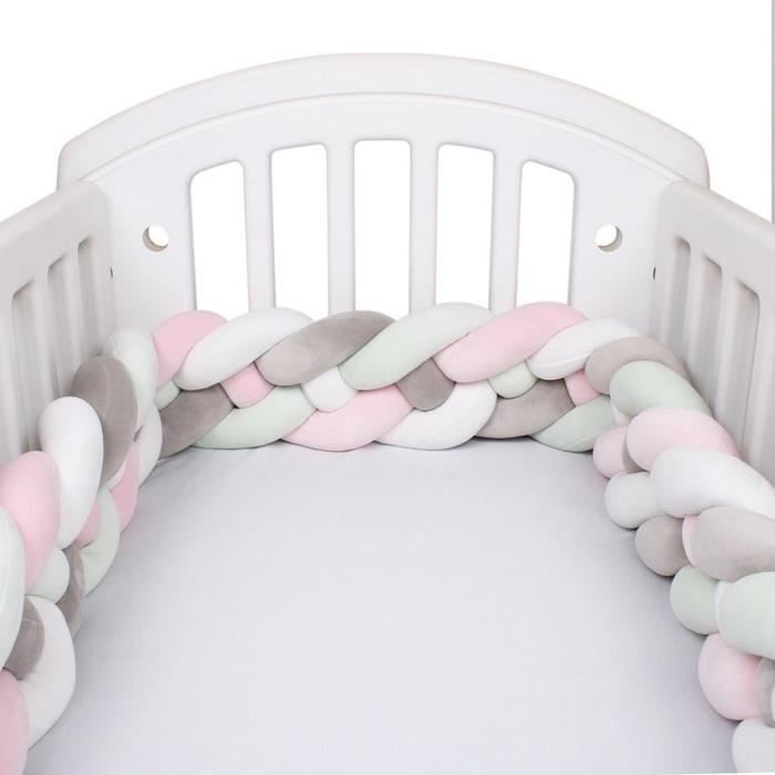 Tour de Lit Bebe Coussin Serpent Velours Berceau Pare-chocs Tresse Bebe ...