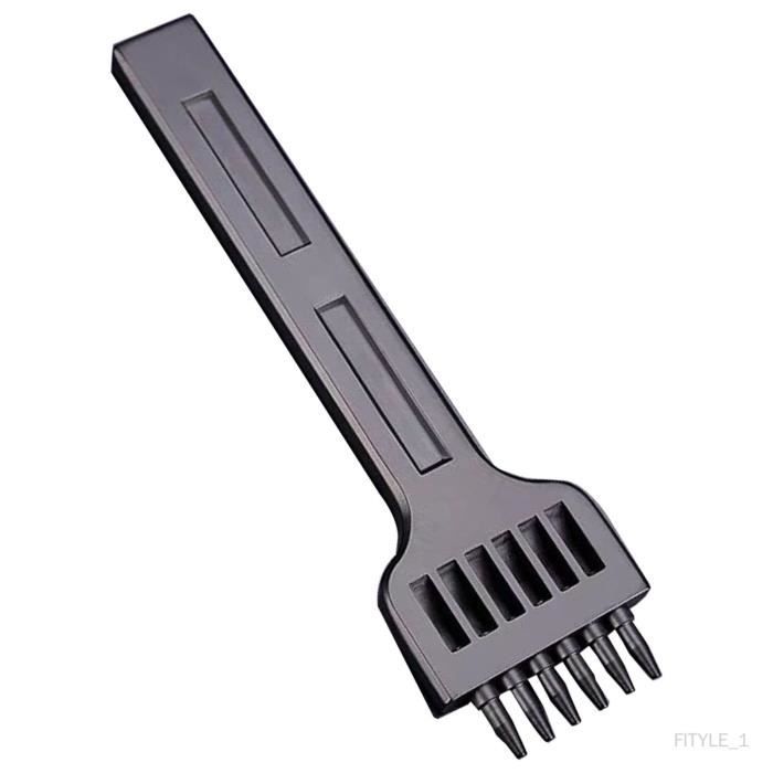 Poinçon en cuir - LOVIVER - Rangée de 6 broches - Acier allié - Pointu ...