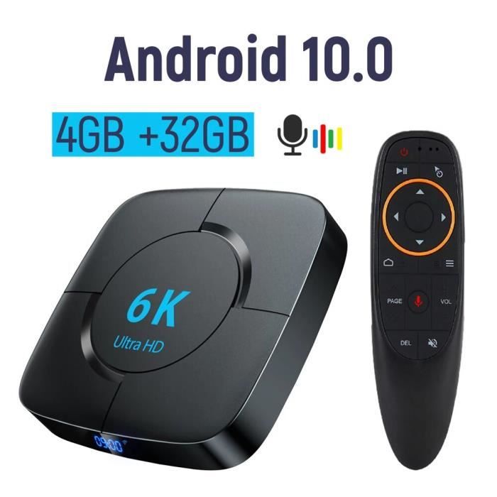 Boîtier Smart TV H616,Android 10.0,IPTV,avec Assistant Vocal 6K 3D,Wifi ...