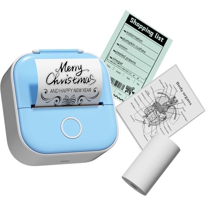 COLORWING T02 Imprimante autocollante, mini imprimante thermique sans ...