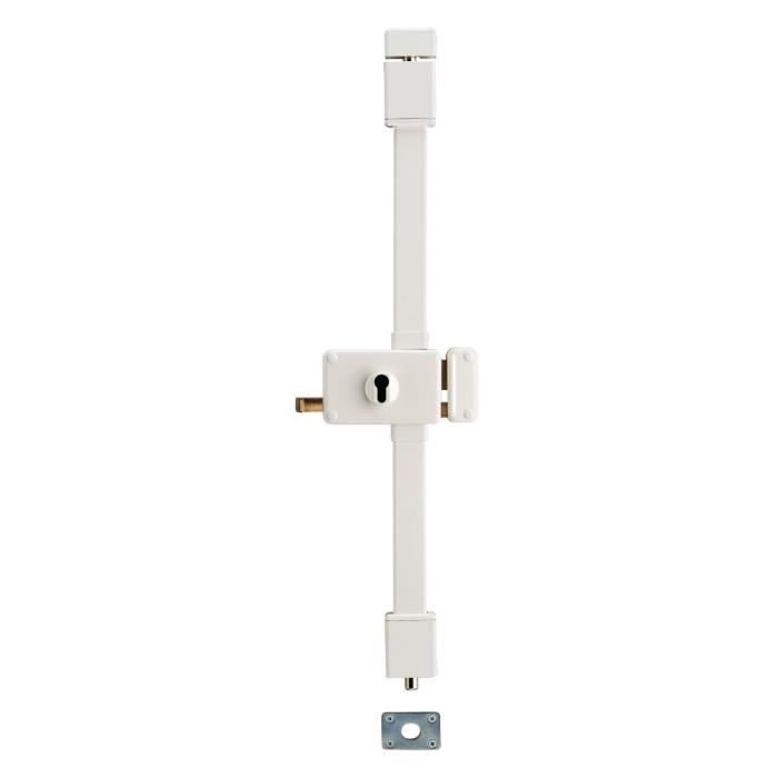 Serrure 3 points HORGA horizontale Main Gauche Finition Blanc Axe en mm ...