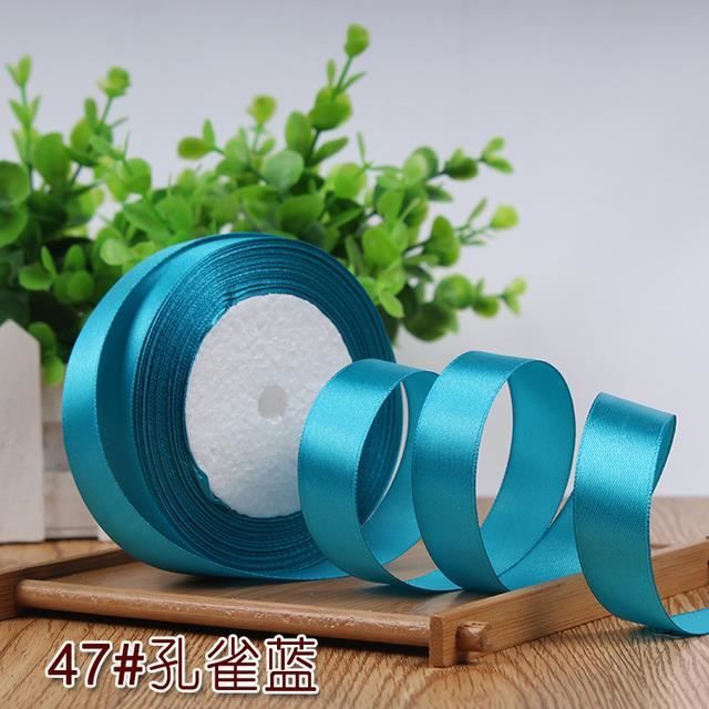 Ruban,Peacock Blue-10mm--Ruban En Satin Noir Blanc Beige Rose Rouge ...