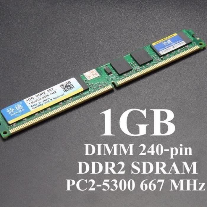 MEMOIRE PC - PORTABLE XIEDE 1Go 1GB RAM Mémoire 240Pin DIMM DDR2 PC2 ...