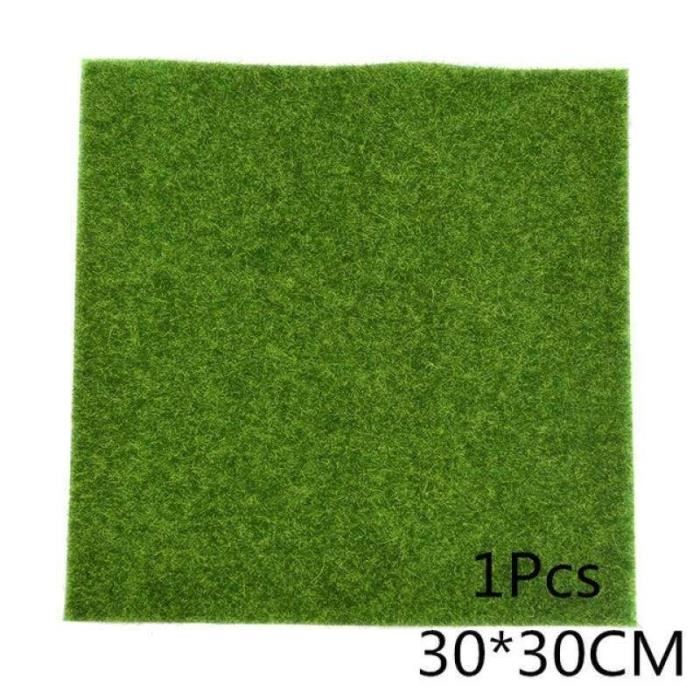CH10220-Tapis de gazon artificiel vert. Micro gazon de paysage. décoration de jardin de maison ...