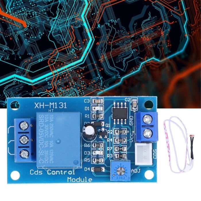 Capteur de lumière Module de relais de photorésistance XHM131, capteur de détection de lumière ...