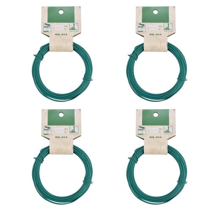 Attache fil bricolage fleur support vert en plastique fer fil attache ligne pour cour jardin ...