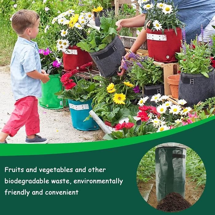 Sacs de Compost Jardin Poubelle à Sacs de Compost Organiques Sac pour ...