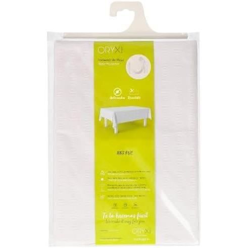 Nappe en toile cirée molleton rectangulaire blanche imperméable et anti ...