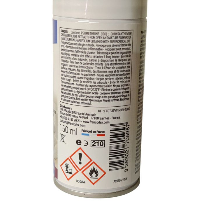 Diffuseur insecticide habitat 150ml environ 40m² de surface - Francodex ...
