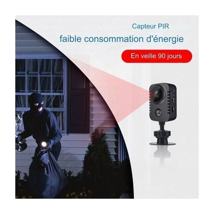 Mini Camera Espion HD Discrete longue autonomie 3 mois detection PIR ...