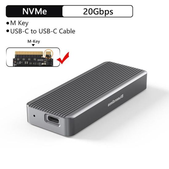 M6n - M6n Nouveau Boîtier De Disque Dur M.2 Nvme Ssd, 20gbps, Gen2 * 2 ...