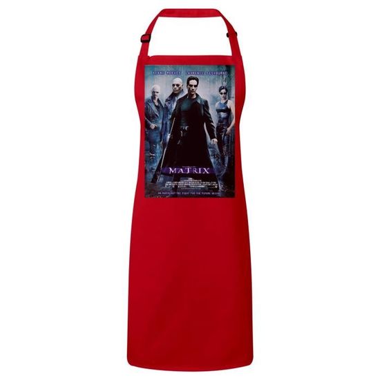 Tablier Cuisine Premium Rouge The Matrix Affiche Film Keenu Reeves ...