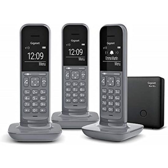 Gigaset CL390A Trio - Telephone Fixe sans fil design avec Repondeur ...