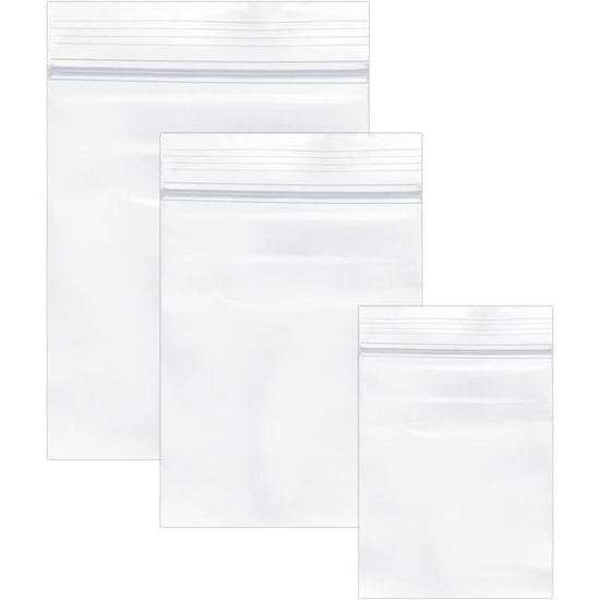 Lot De 300 Sachets À Fermeture Par Pression - 3 Tailles - Transparent ...