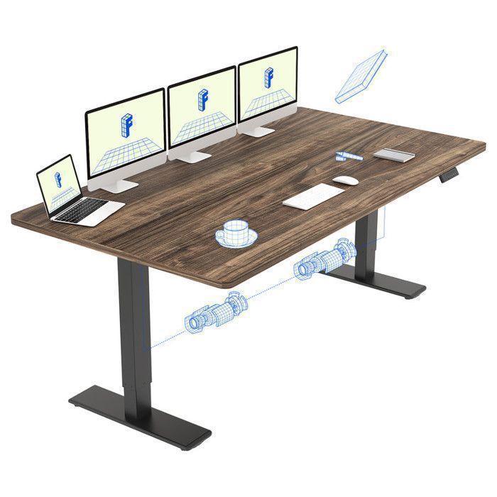 FlexiSpot QB2 Bureau Assis Debout 180 x 80 cm avec 2 Moteurs Puissants ...