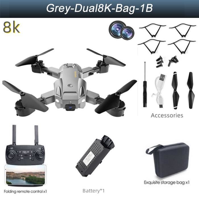 Gris 8K double-1b - Drone 5g Gps 8k, Professionnel, Hd, Photographie ...