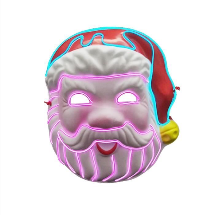 Mask - Face Accessory Masque De Noël Cosplay Santa Claus Forme Led ...